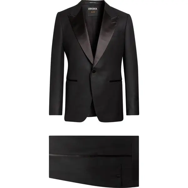 Zegna Wool And Mohair Tuxedo - Black