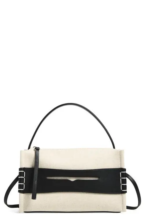 JW Anderson Canvas Top Handle Bag - Natural/black 157