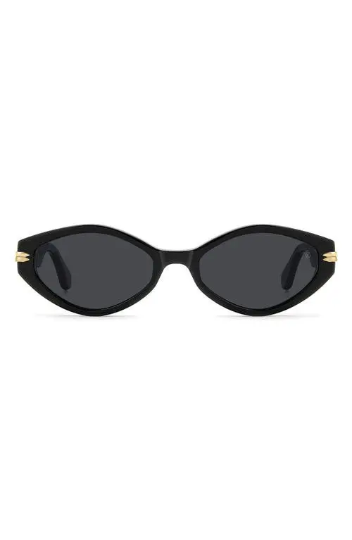 STUART WEITZMAN Oval Sunglasses - Black/grey