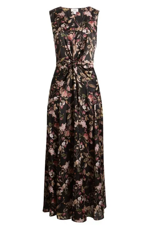 CECE DUPRAZ Floral Print Sleeveless Maxi Dress