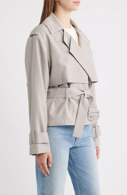 ROWING BLAZERS Houndstooth Short Trench Jacket