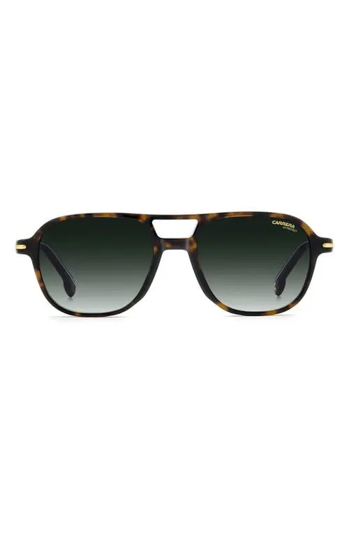 Carrera Eyewear Square Sunglasses - Havana/green Shaded