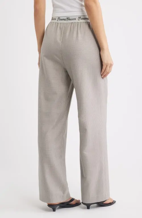 ROWING BLAZERS Houndstooth Pull On Wide Leg Pants