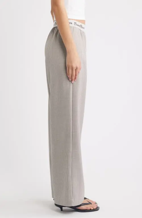 ROWING BLAZERS Houndstooth Pull On Wide Leg Pants