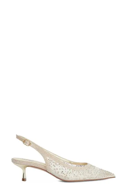 Dune London Cirelle Pointed Toe Slingback Sandal - Gold