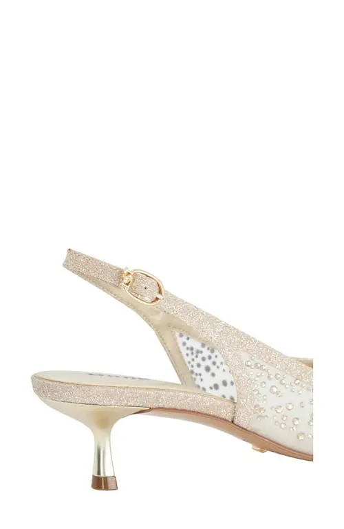 Dune London Cirelle Pointed Toe Slingback Sandal - Gold