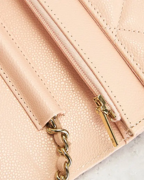 FWRD RENEW Chanel Calfskin Classic Wallet On Chain