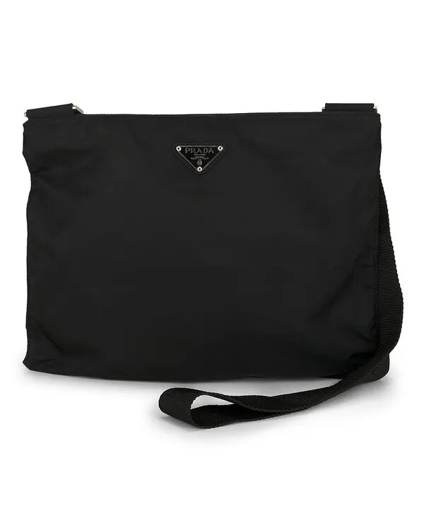 FWRD RENEW Prada Tessuto Flat Messenger Bag