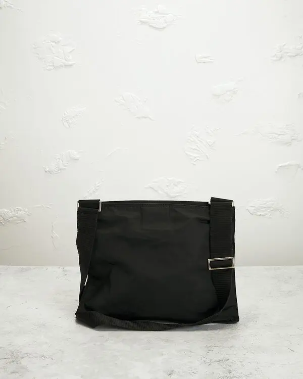 FWRD RENEW Prada Tessuto Flat Messenger Bag