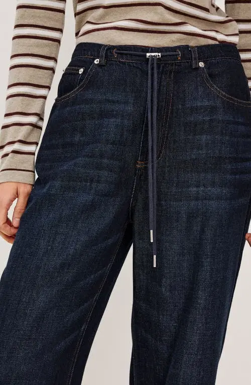 Rails Normandie Wide Leg Drawcord Waistband Jeans - Rinse Wash