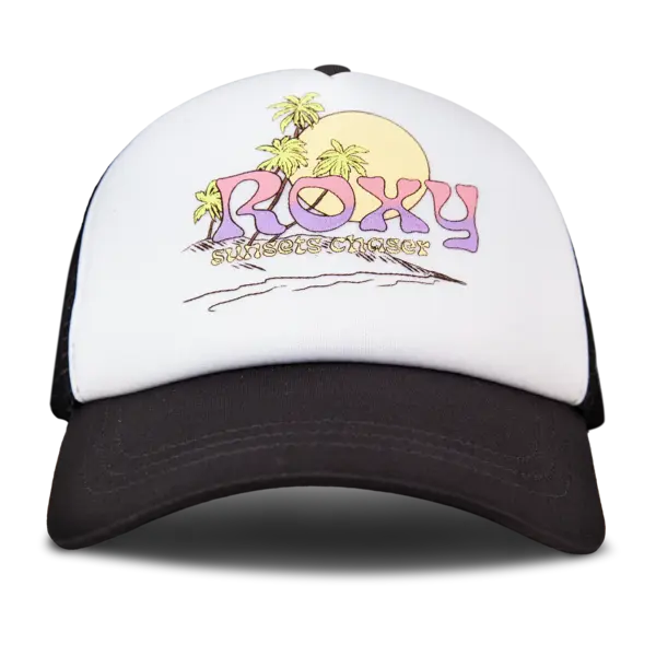 Roxy Trucker Cap With Printed Graphic - Anthracite/white