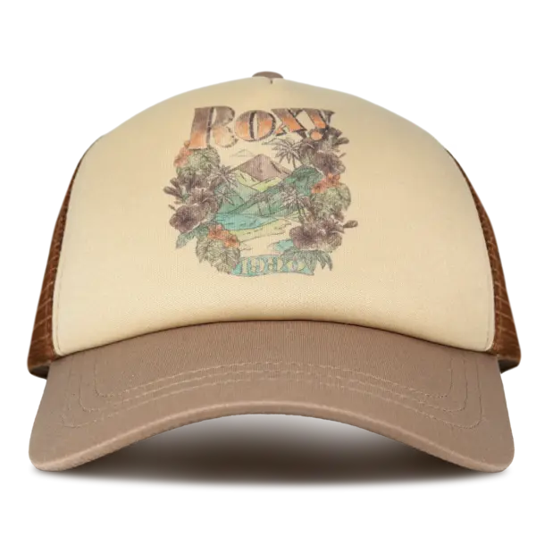 Roxy Trucker Cap With Printed Graphic - Brownie