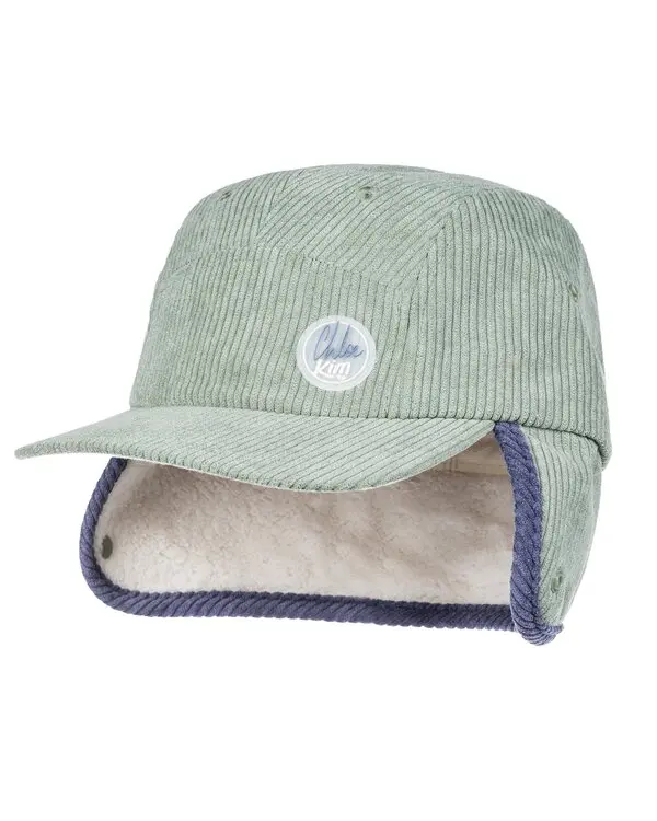 Roxy Chloe Kim Corduroy Cap With Sherpa Ear Flaps - Lily Pad