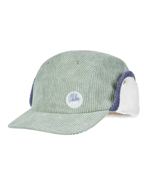 Roxy Chloe Kim Corduroy Cap With Sherpa Ear Flaps