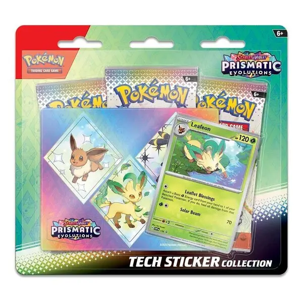 POKEMON Card Eng. 2025 Sv: Prismatic Evolutions Tech Sticker Collection Box 'leafcon