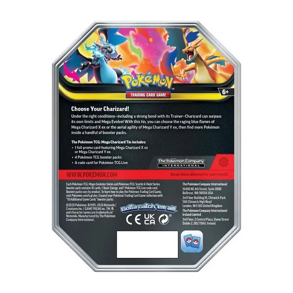 POKEMON Trading Card Game Mega Charizard X Tin