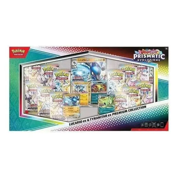 POKEMON Prismatic Evolutions Lucario Ex & Tyranitar Ex Premium Collection Box - Multi-color