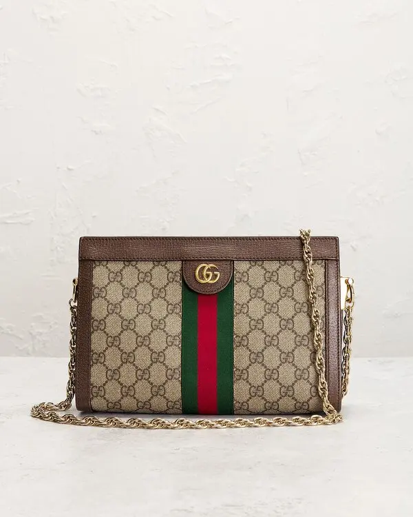 FWRD RENEW Gucci Ophidia Shoulder Bag - Brown