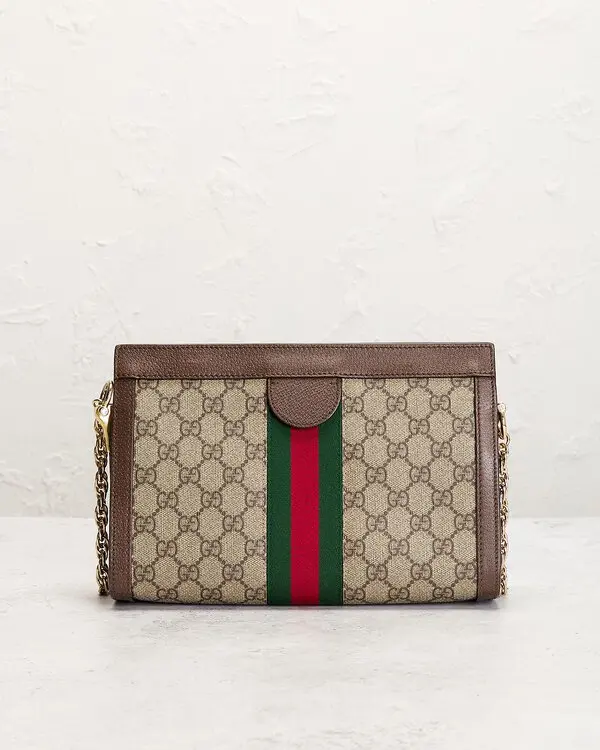 FWRD RENEW Gucci Ophidia Shoulder Bag - Brown