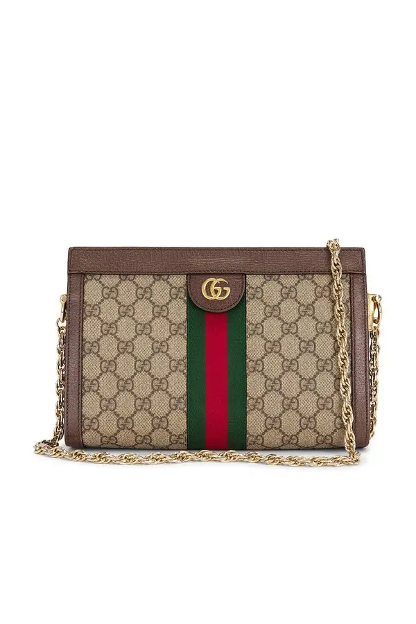 Gucci Ophidia Shoulder Bag - Brown