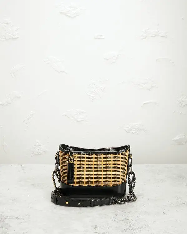 FWRD RENEW Chanel Rattan Small Gabrielle Hobo Bag