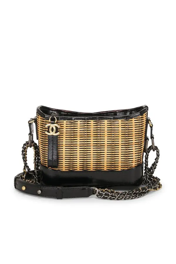 Chanel Rattan Small Gabrielle Hobo Bag In Brown - Neutral