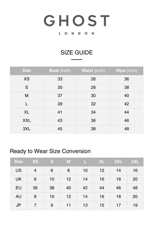 GHOST LONDON Reese High Neck Satin Top - Navy