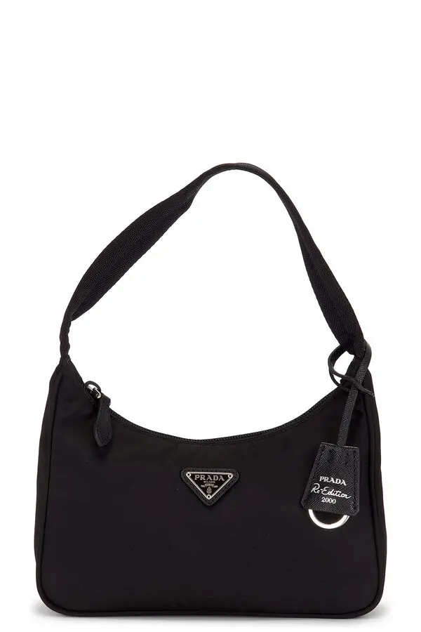 Prada Mini Re-edition 2000 Re-nylon Shoulder Bag - Black