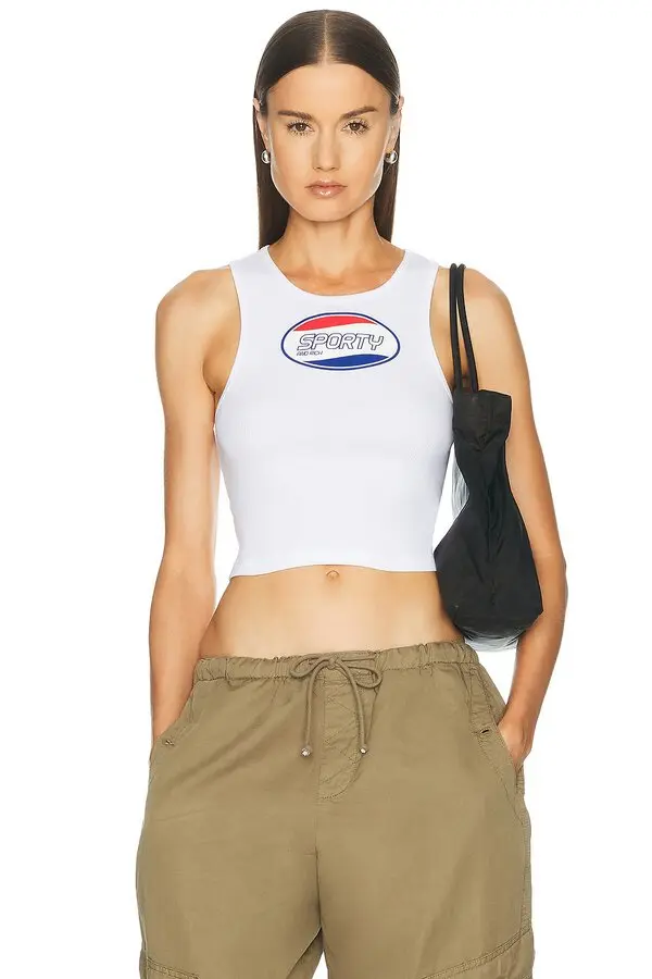 SPORTY & RICH Britney Ribbed Baby Tank Top
