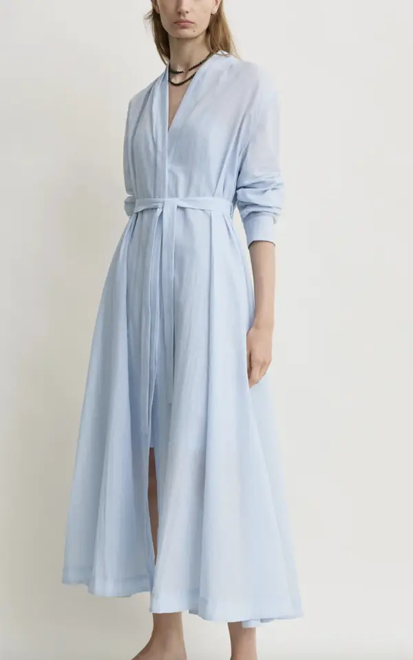 TOTEME Belted Cotton-voile Dress