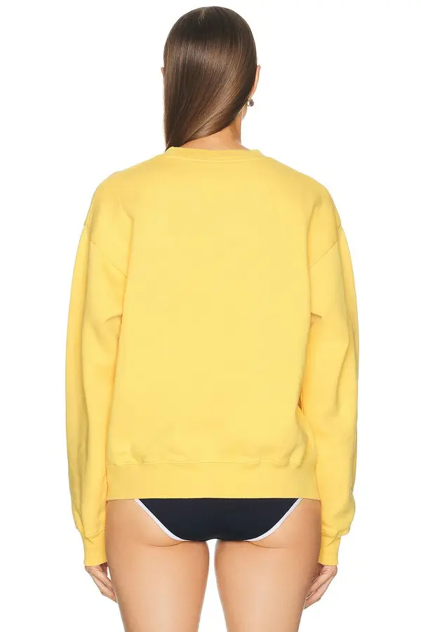 SPORTY & RICH Title Embroidered Crewneck Sweatshirt