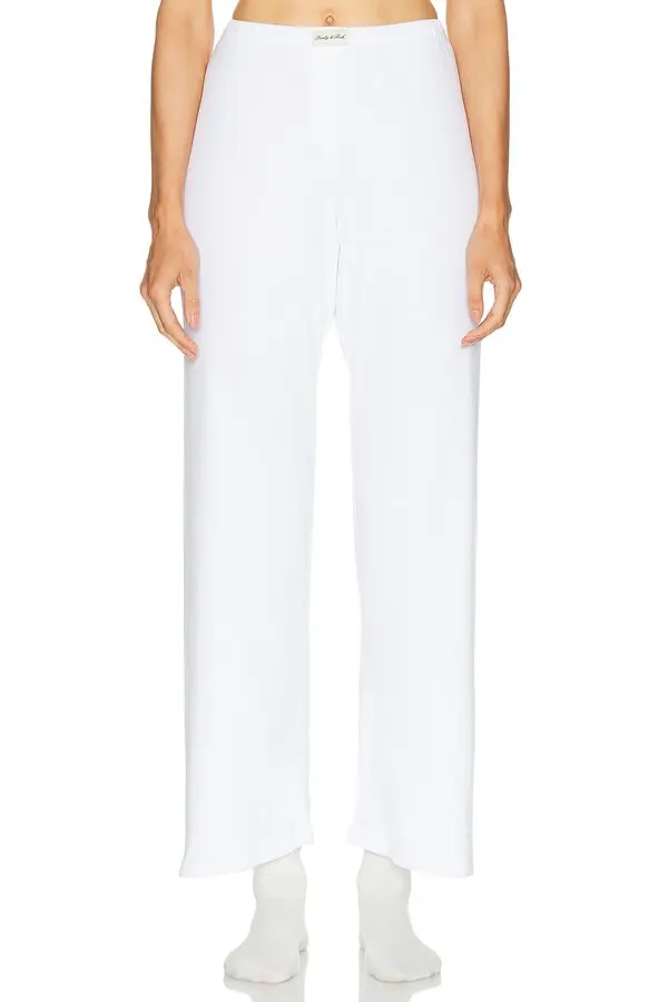 SPORTY & RICH Signature Logo Ribbed House Pant