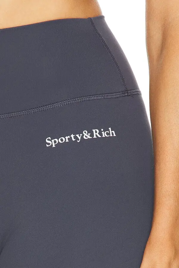 SPORTY & RICH Serif Logo Mini Biker Short
