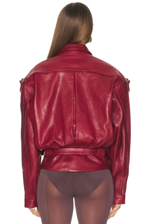 Magda Butrym Leather Bomber Jacket