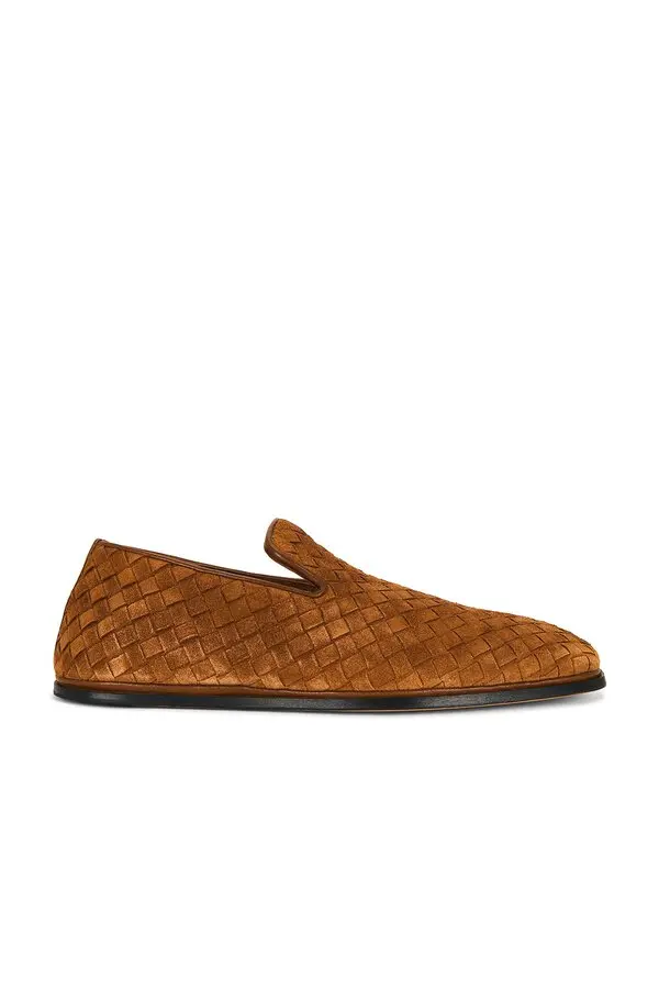 Bottega Veneta Palazzo Closed Back Slipper In Brown