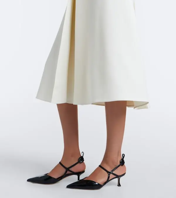Fendi Belted Wool And Silk Midi Dress