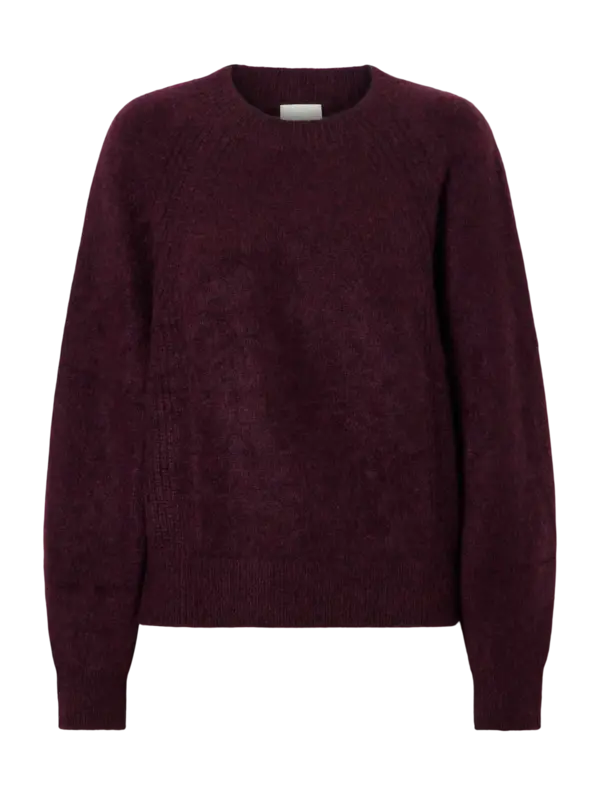 ALLUDE Cashmere And Silk-blend Sweater - Burgundy