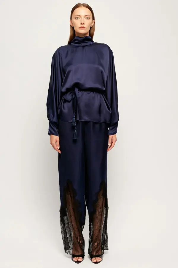 SWF Draped High Neck Shirt