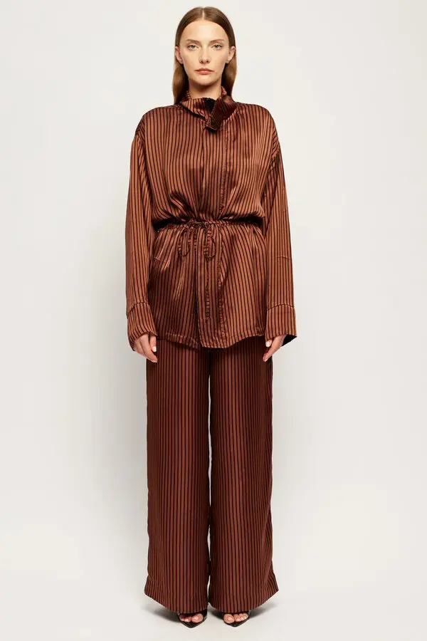 SWF Relaxed Satin Drawstring Jacket