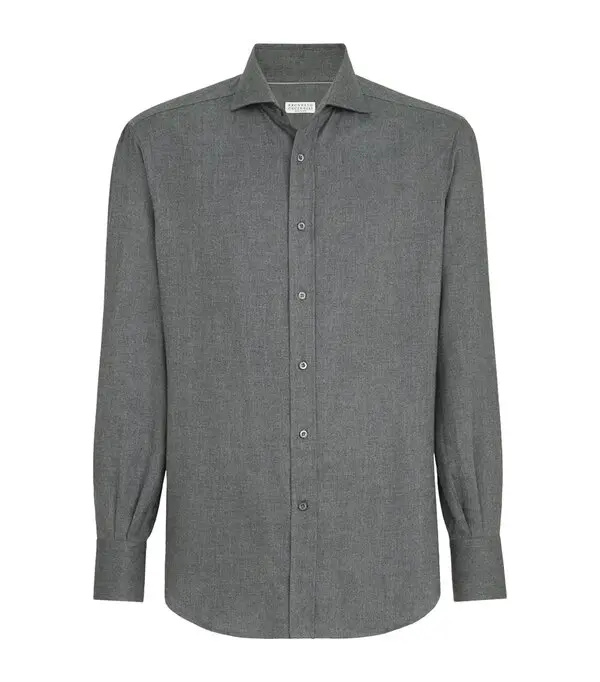 Brunello Cucinelli Cotton-blend Flannel Shirt