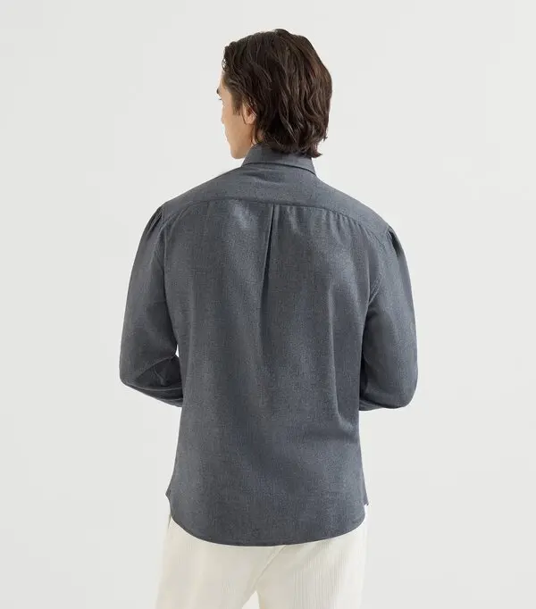 Brunello Cucinelli Cotton-blend Flannel Shirt