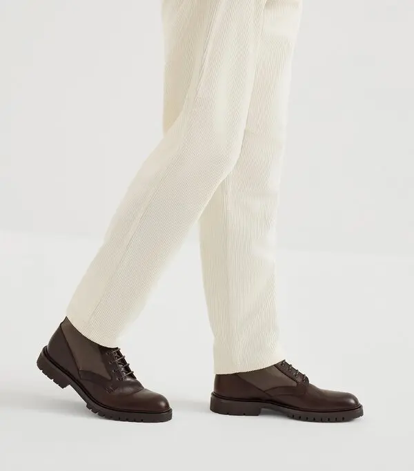Brunello Cucinelli Leather Lace-up Ankle Boots