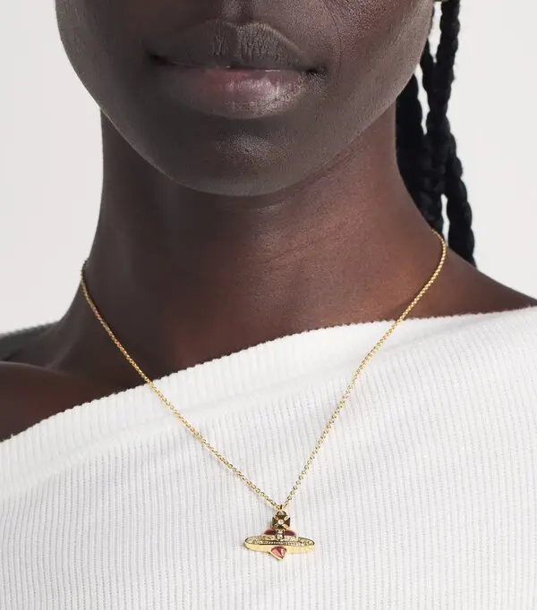 VIVIENNE WESTWOOD Diamante Heart Necklace