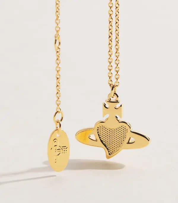 VIVIENNE WESTWOOD Diamante Heart Necklace