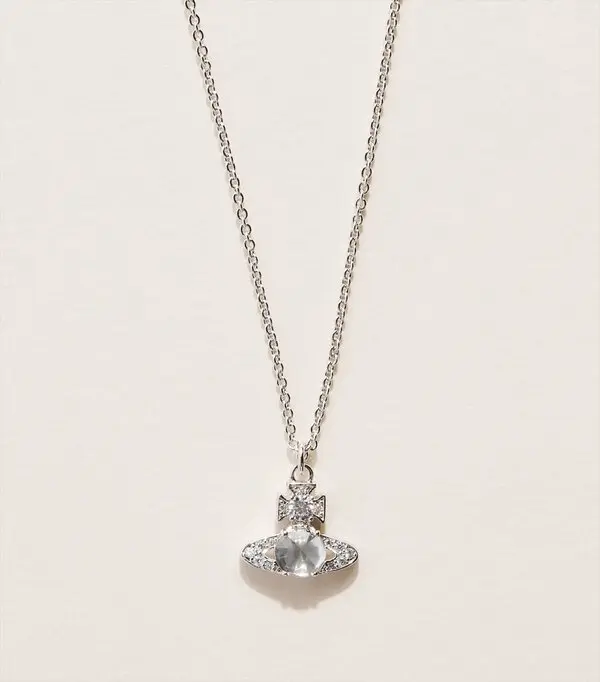 VIVIENNE WESTWOOD Crystal Orb Ondina Necklace - Silver