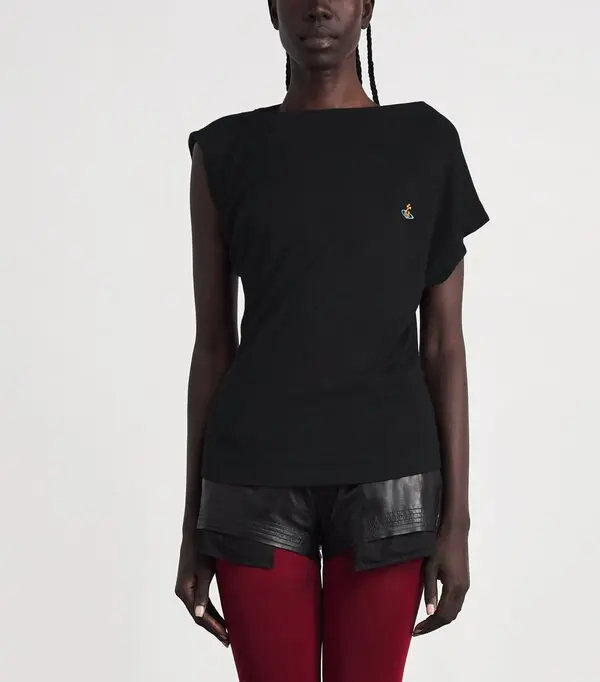 VIVIENNE WESTWOOD Asymmetric Orb Hebo Top - Black