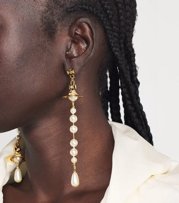 VIVIENNE WESTWOOD Broken Pearl Earrings