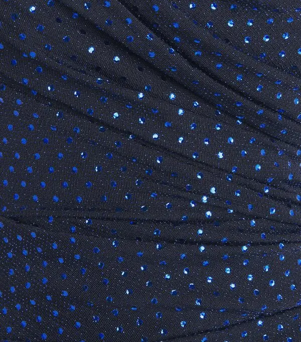 Talbot Runhof Sequined Sleeveless Gown - Navy