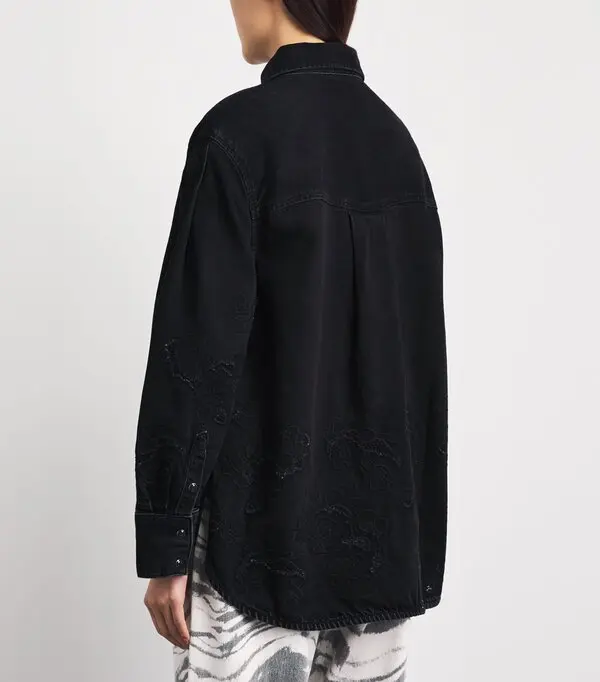 GANNI Broderie Anglaise Denim Jacket
