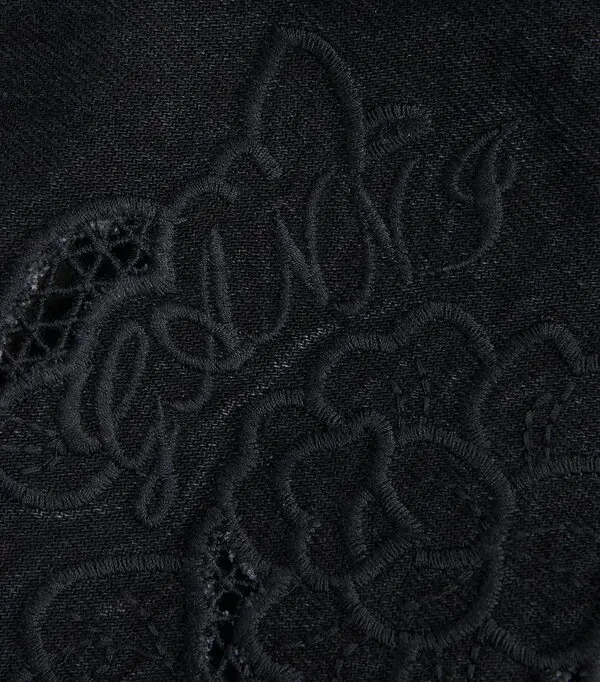 GANNI Broderie Anglaise Denim Jacket